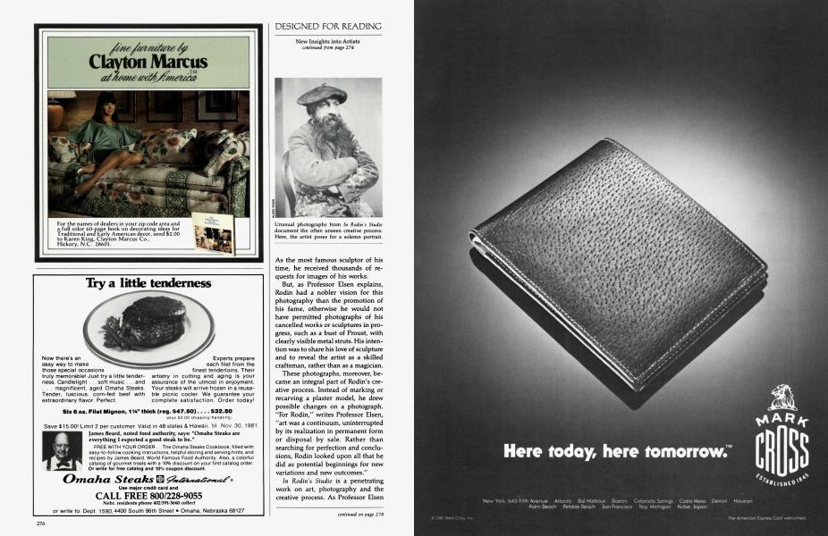 MARK CROSS | Architectural Digest | NOVEMBER 1981