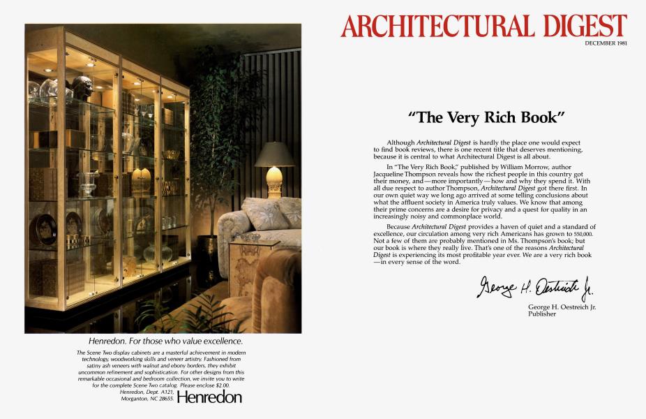 ARCHITECTURAL DIGEST | Architectural Digest | DECEMBER 1981