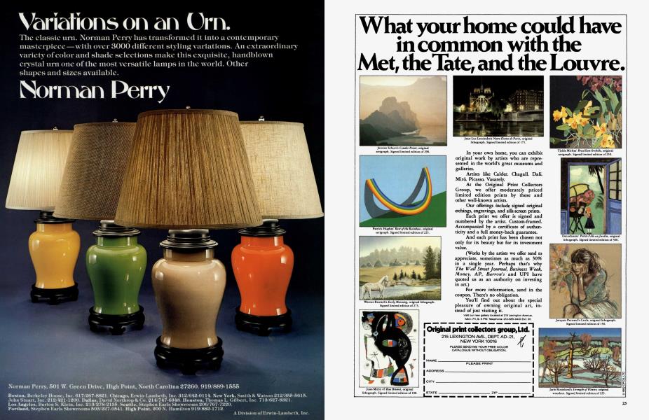 Norman Perry | Architectural Digest | JANUARY 1982