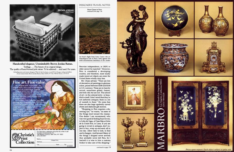 Christie's Print Collection | Architectural Digest | FEBRUARY 1982
