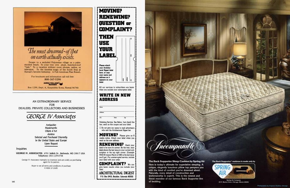 SPRING AIR ® | Architectural Digest | AUGUST 1982