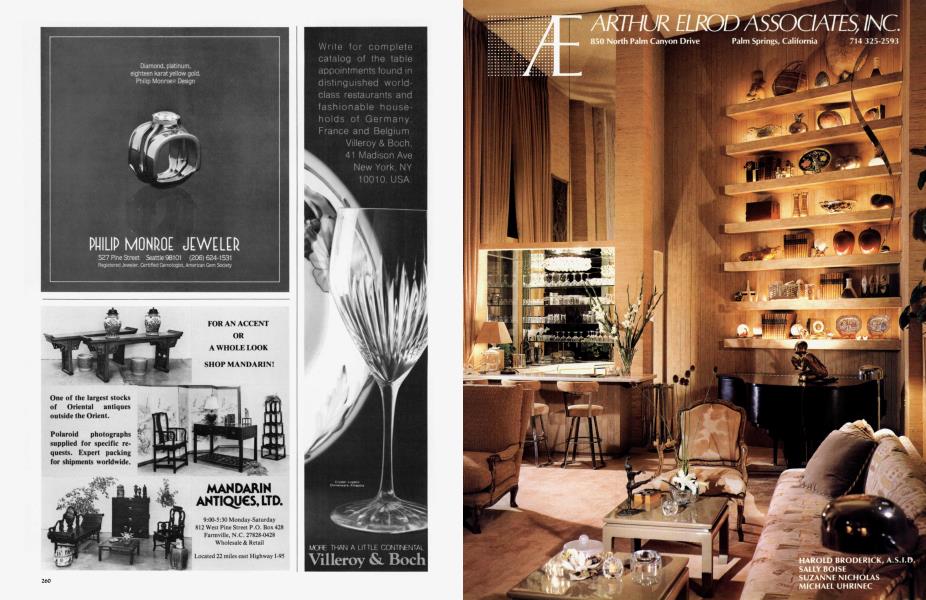 Arthur Elrod Associates, Inc. | Architectural Digest | SEPTEMBER 1982