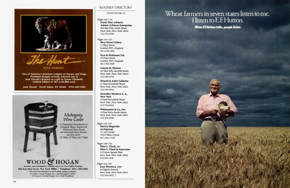 E. F. Hutton | Architectural Digest | DECEMBER 1982