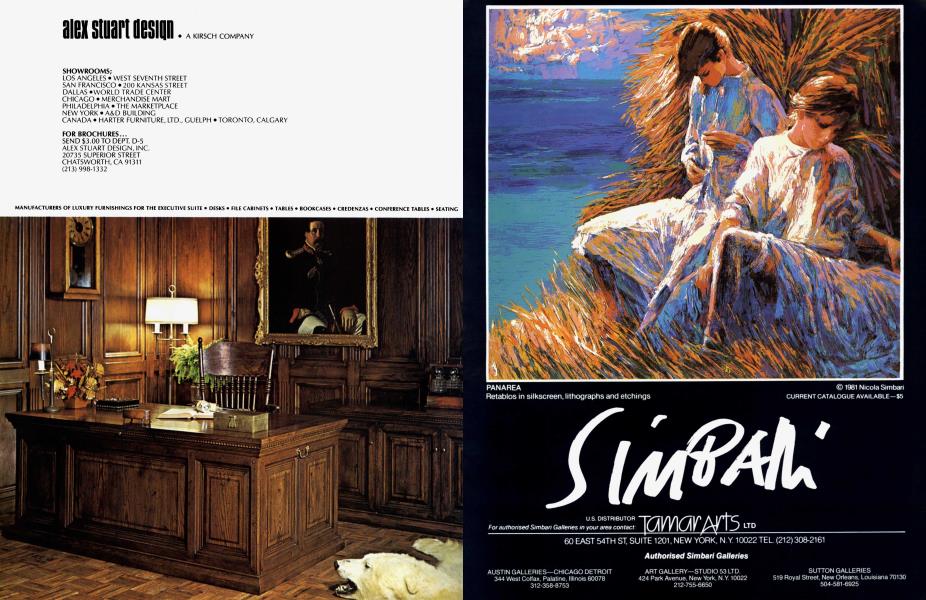 alex stuart design | Architectural Digest | APRIL 1983