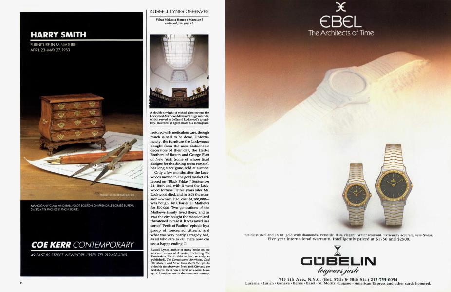 HARRY SMITH | Architectural Digest | MAY 1983