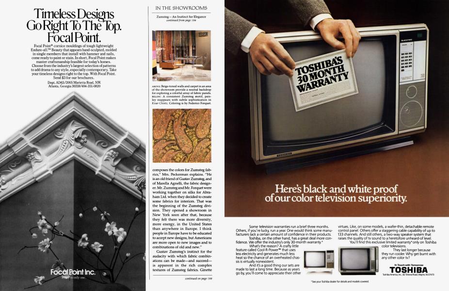 Focal Point Inc. | Architectural Digest | JUNE 1983