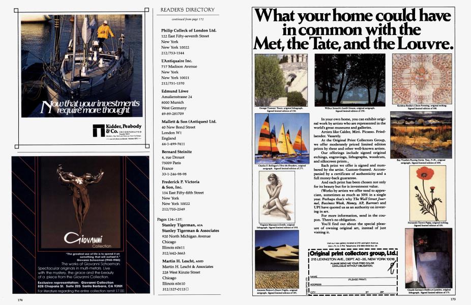 Original print collectors group, Ltd. | Architectural Digest | JULY 1983