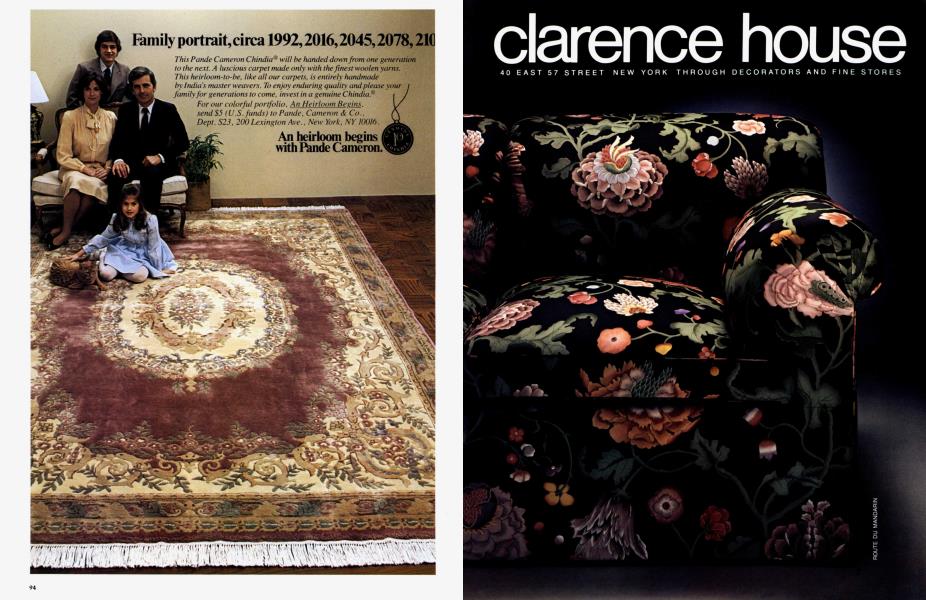 clarence house | Architectural Digest | SEPTEMBER 1983