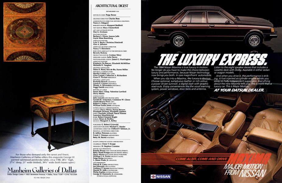 Manheim Galleries of Dallas | Architectural Digest | MARCH 1984