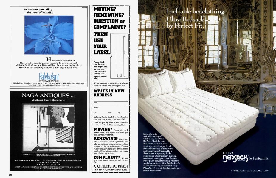 Bedsack® | Architectural Digest | JUNE 1984