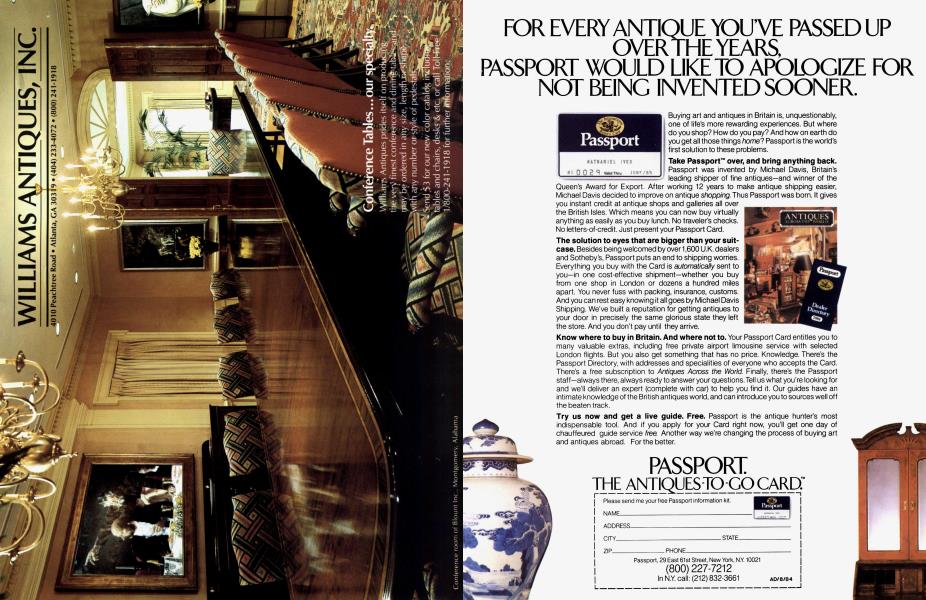 Passport. | Architectural Digest | AUGUST 1984