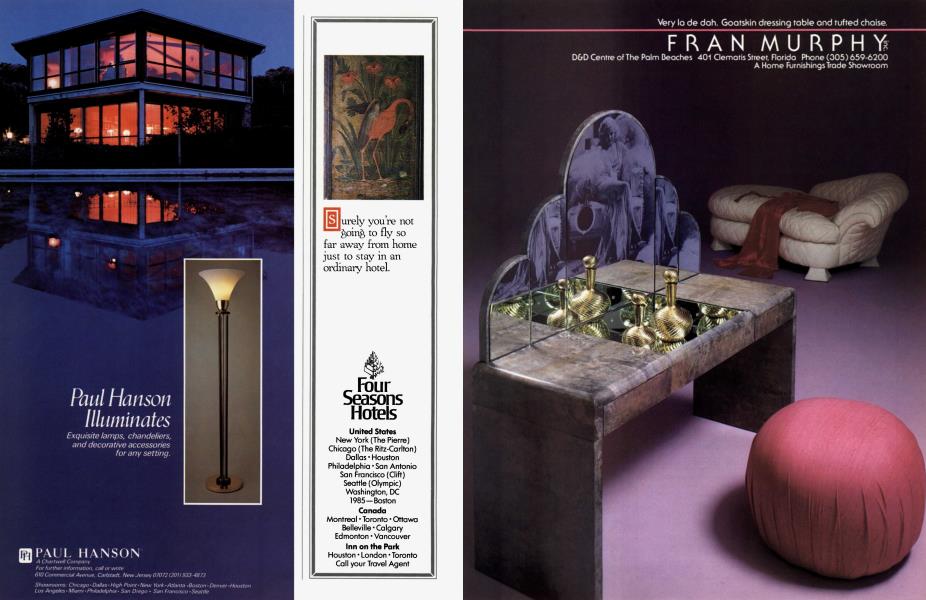 PAUL HANSON | Architectural Digest | SEPTEMBER 1984