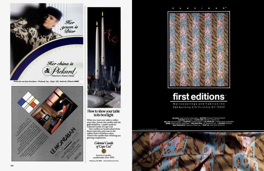 Colonial Candle Of Cape Cod ® | Architectural Digest | SEPTEMBER 1984