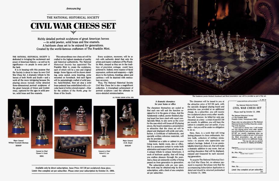 THE NATIONAL HISTORICAL SOCIETY CIVIL WAR CHESS SET | Architectural ...