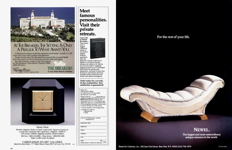 ARCHITECTURAL DIGEST Celebrity Homes | Architectural Digest | NOVEMBER 1984