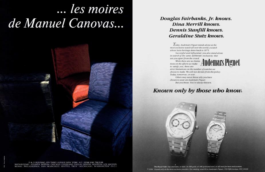 les moires de Manuel Canovas… | Architectural Digest | DECEMBER 1984