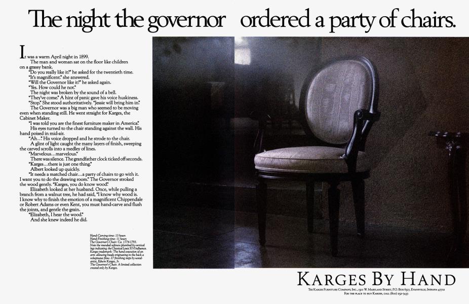 KARGES BY HAND | Architectural Digest | MARCH 1985