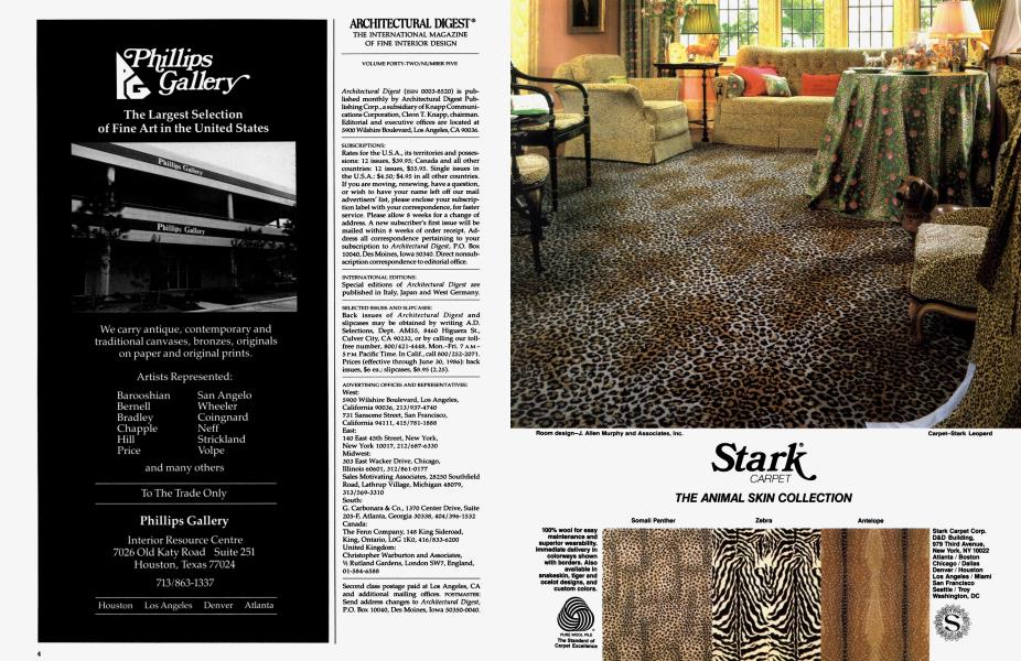 Phillips Gallery | Architectural Digest | MAY 1985