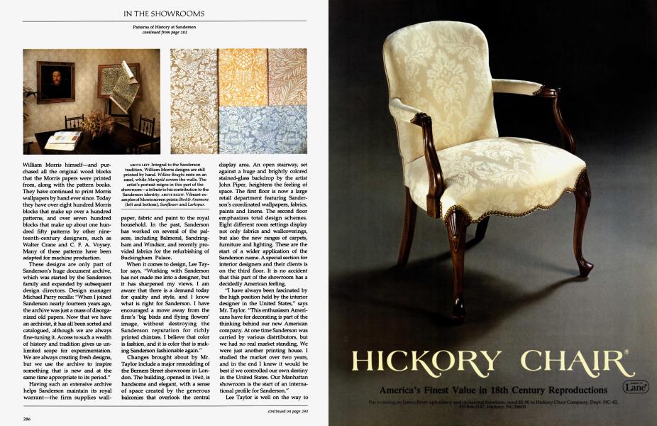 HICKORY CHAIR® | Architectural Digest | JUNE 1985