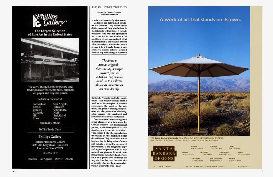 Phillips Gallery | Architectural Digest | JULY 1985