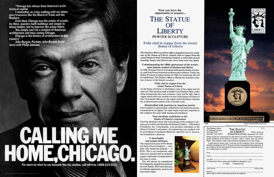 CALLING ME HOME, CHICAGO. | Architectural Digest | JULY 1985