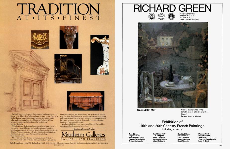 RICHARD GREEN | Architectural Digest | JULY 1985
