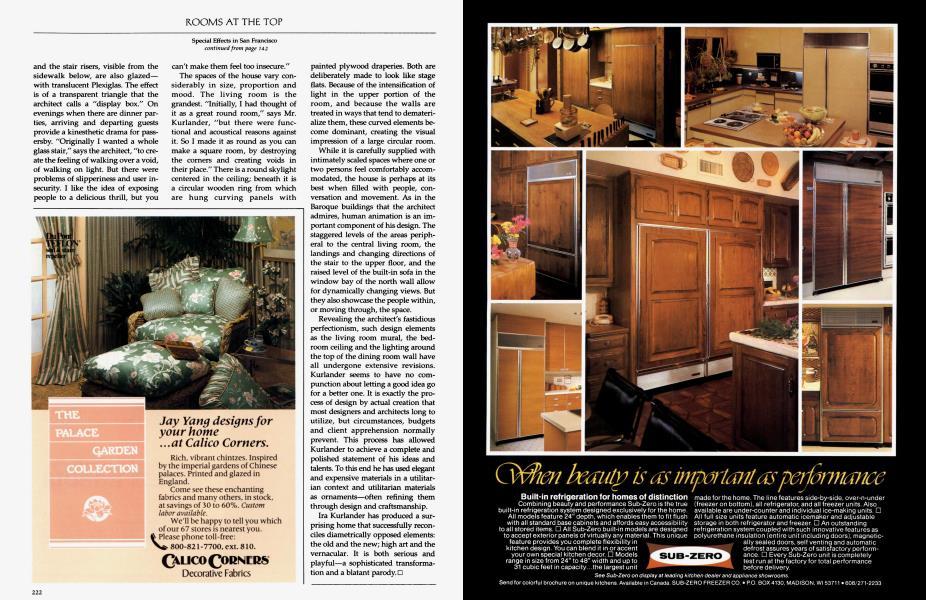 SUB-ZERO | Architectural Digest | OCTOBER 1985