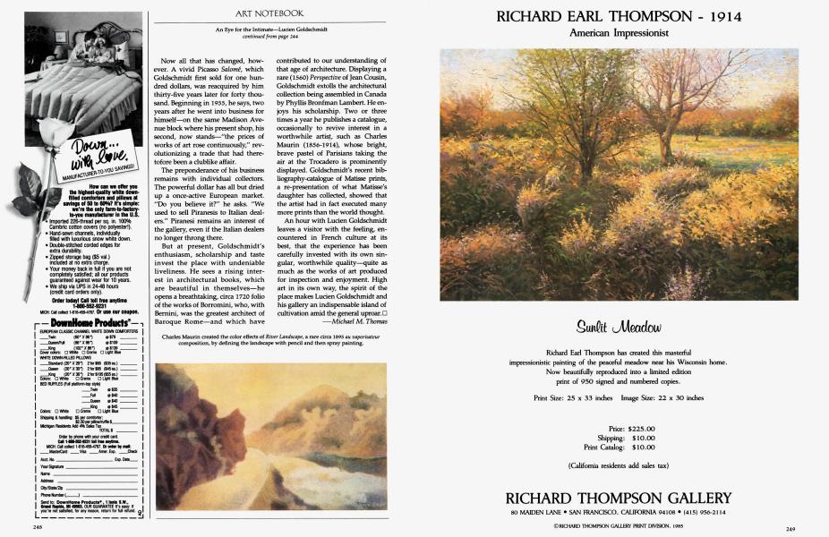 RICHARD THOMPSON GALLERY | Architectural Digest | OCTOBER 1985