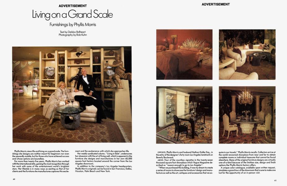 Living on a Grand Scale | Architectural Digest | OCTOBER 1985