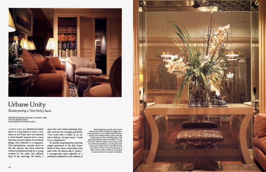 Urbane Unity | Architectural Digest | NOVEMBER 1985