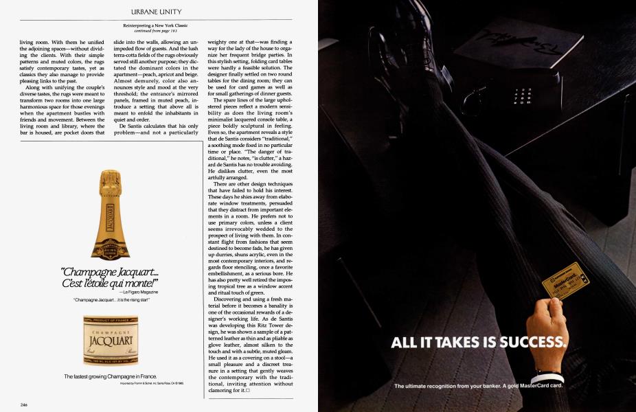 JACQUART | Architectural Digest | NOVEMBER 1985