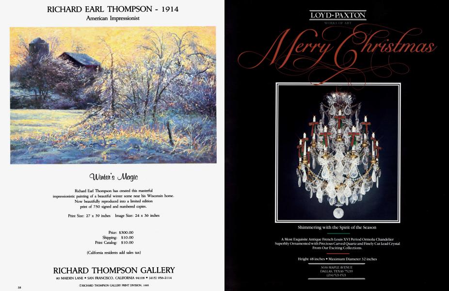 RICHARD THOMPSON GALLERY | Architectural Digest | DECEMBER 1985