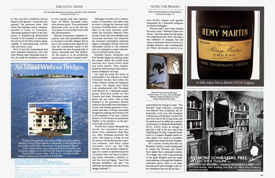 An Island Without Bridges. | Architectural Digest | DECEMBER 1985