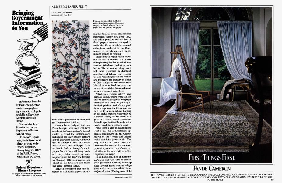 Federal Depository Library Program | Architectural Digest | MAY 1986