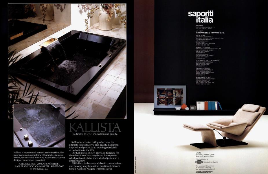 Kallista™ | Architectural Digest | MAY 1986