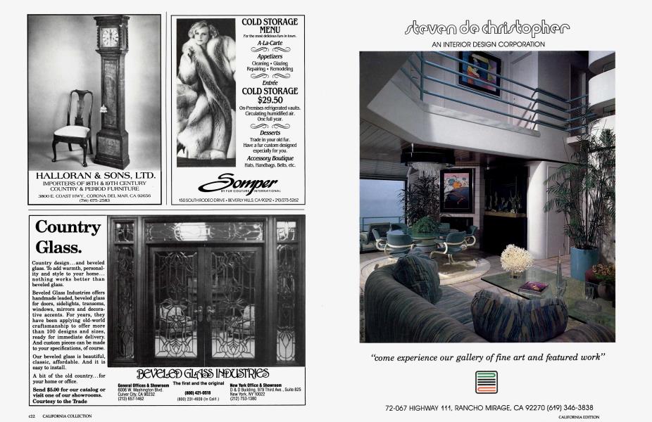 Country Glass. | Architectural Digest | JUNE 1986