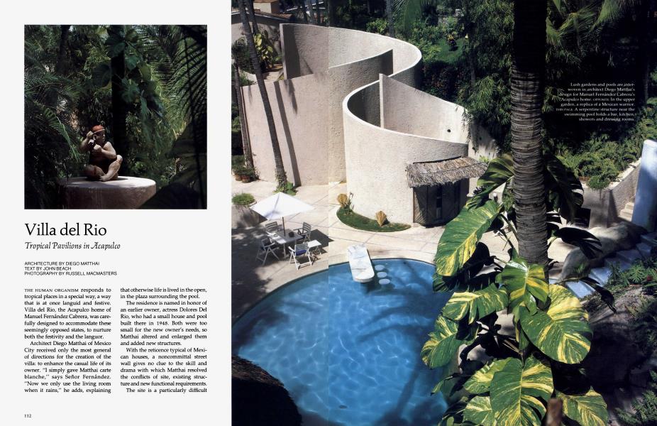 Villa Del Rio | Architectural Digest | JULY 1986