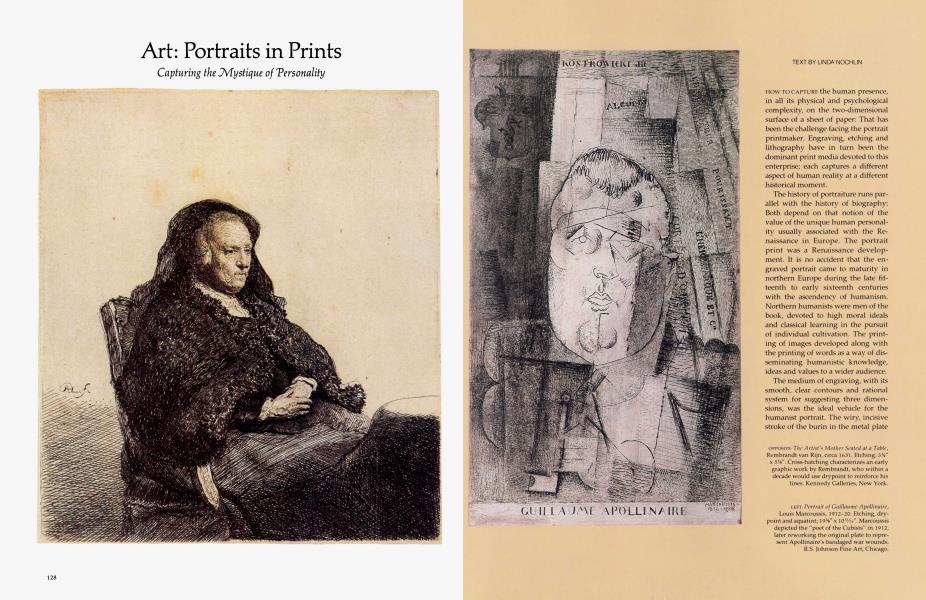 Art: Portraits in Prints | Architectural Digest | AUGUST 1986