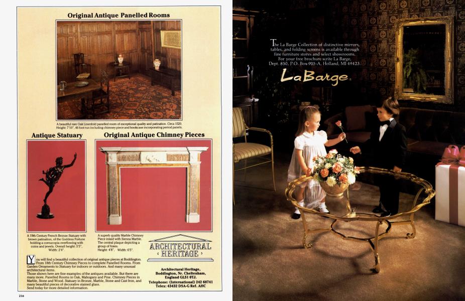 La Barge® | Architectural Digest | SEPTEMBER 1986