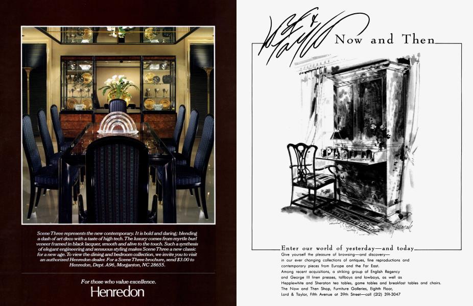 Now and Then | Architectural Digest | SEPTEMBER 1986