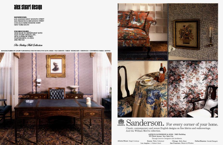 Sanderson. | Architectural Digest | SEPTEMBER 1986