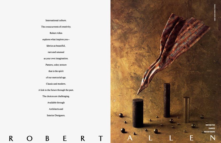 ROBERT ALLEN | Architectural Digest | OCTOBER 1986