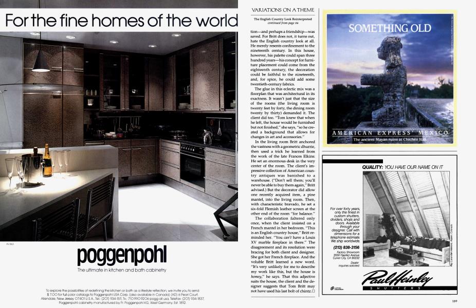 Poggenpohl | Architectural Digest | DECEMBER 1986