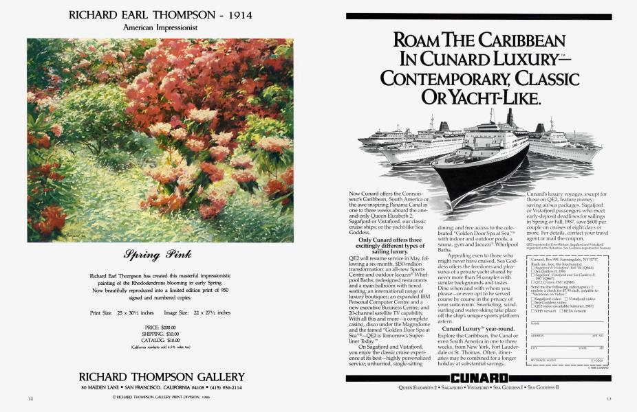 RICHARD THOMPSON GALLERY | Architectural Digest | JANUARY 1987