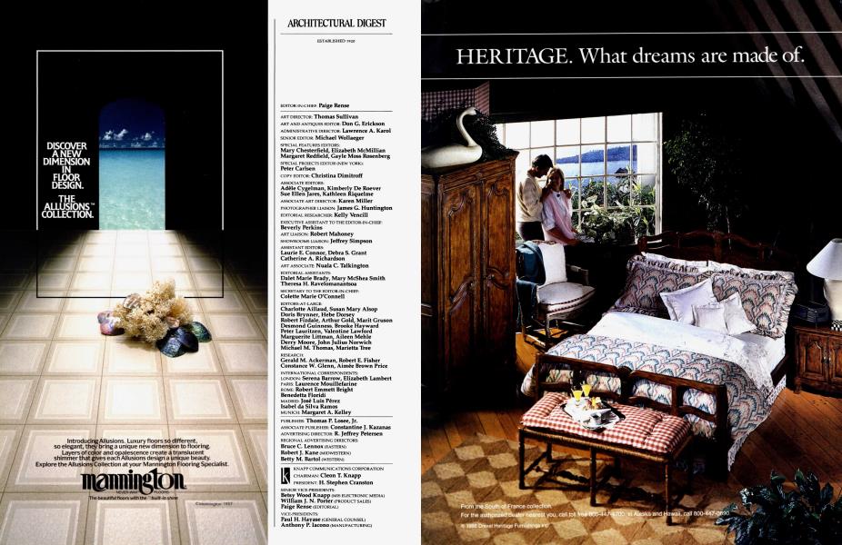 HERITAGE. | Architectural Digest | FEBRUARY 1987