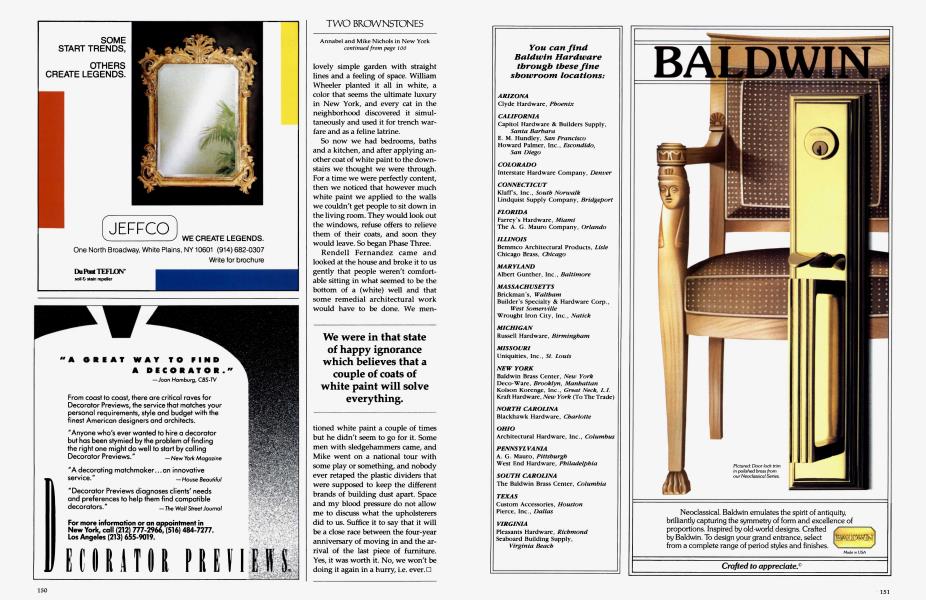 BALDWIN® | Architectural Digest | FEBRUARY 1987
