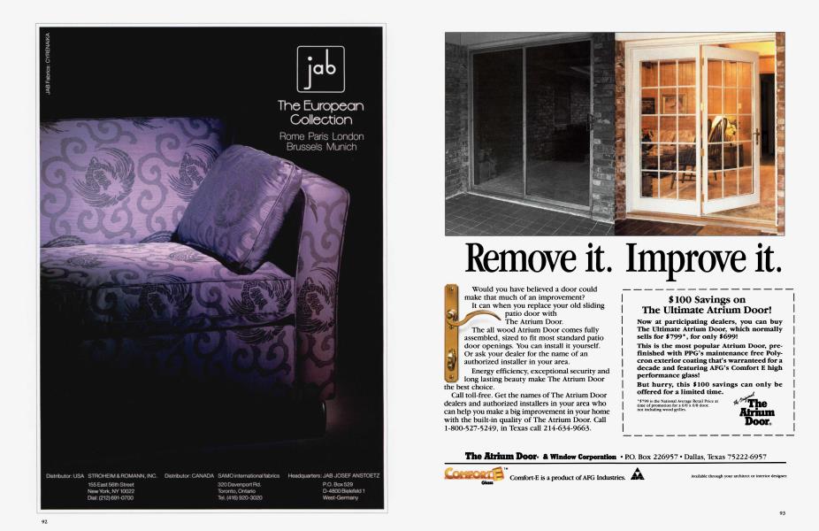 The Atrium Door® | Architectural Digest | APRIL 1987
