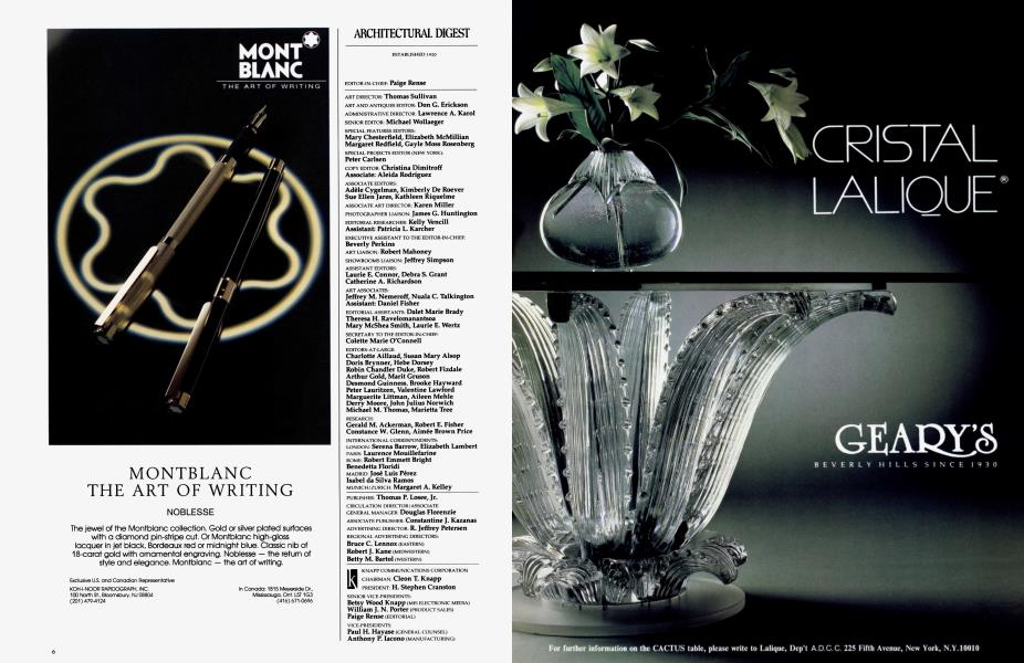 CRISTAL LALIQUE® | Architectural Digest | APRIL 1987