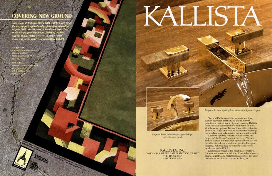 KALLISTA® | Architectural Digest | JUNE 1987