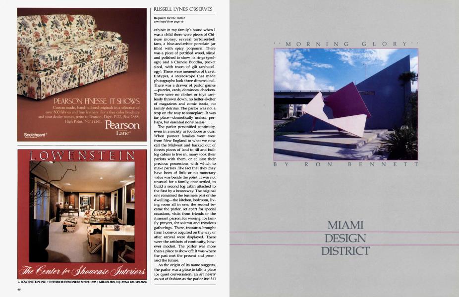 MIAMI DESIGN DISTRICT | Architectural Digest | SEPTEMBER 1987